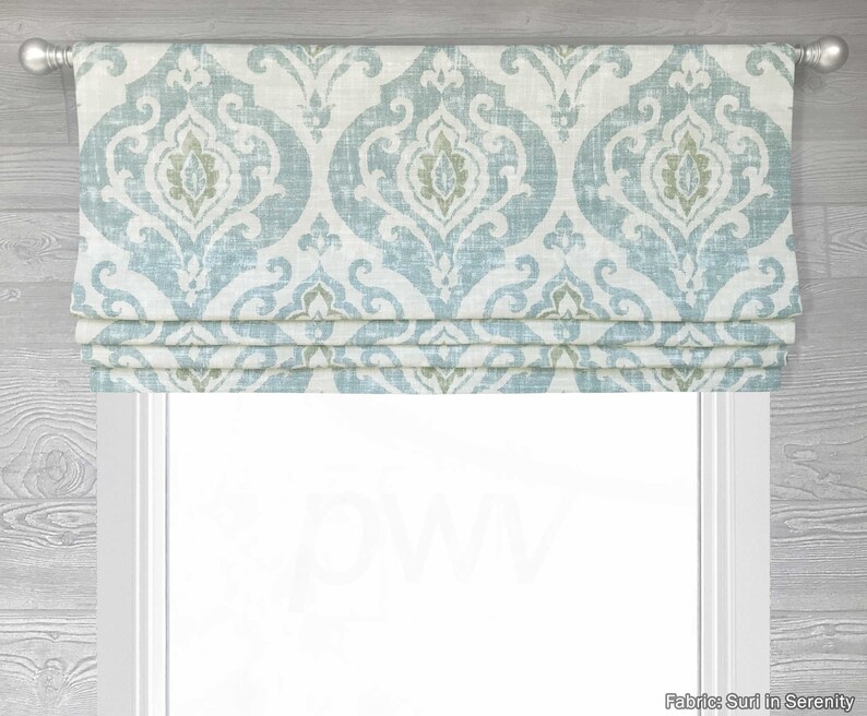 Lined Faux fake Roman Shade Valance Oversized Floral - Etsy