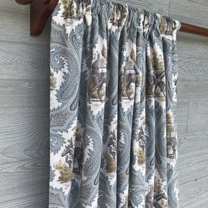 Woodgate in Putty Pair of Rod Pocket Drapery Panels or Cafe Curtains ...
