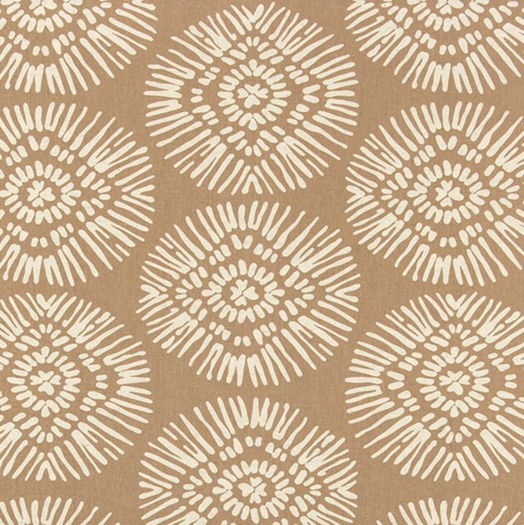 Scott Living Medallion Roebuck Reed Pair of Rod Pocket Drapery Panels ...