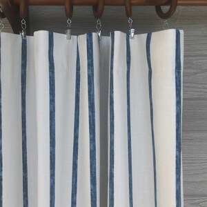 Miles in Italian Denim Rod Pocket Drapery 84 96 108, Modern Farmhouse ...