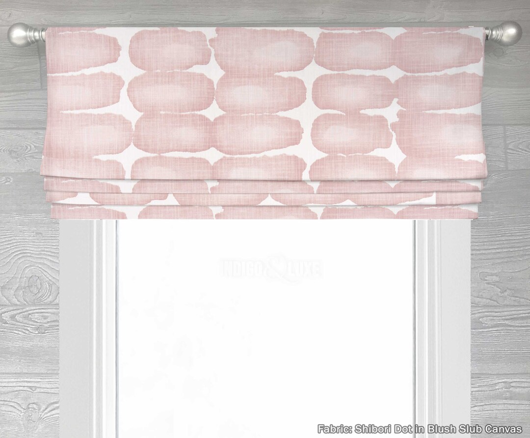 Lined Modern Faux Fake Roman Shade Valance Custom Window Curtain in ...