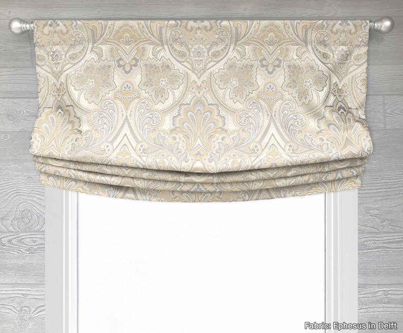 Custom Relaxed Roman Shade Balloon Valance for Single Window - Etsy