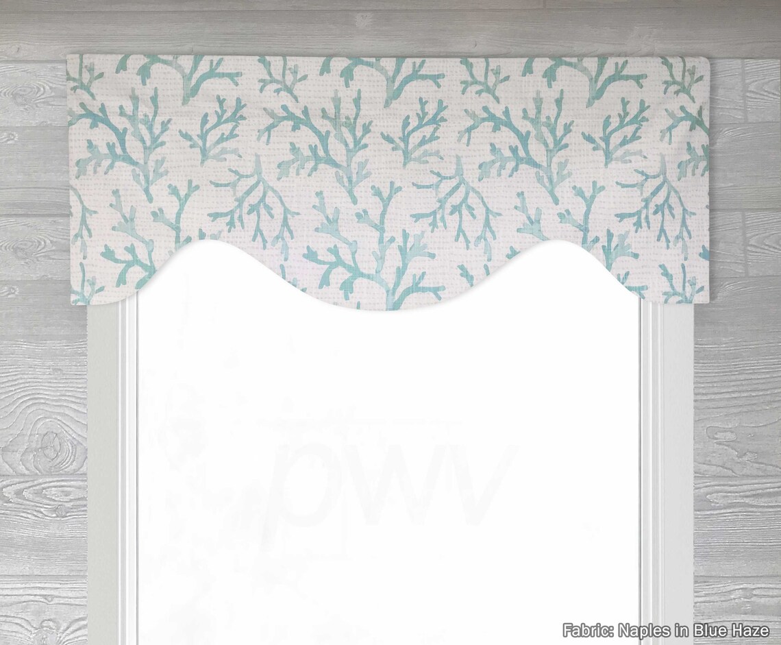Shaped Rod Pocket Custom Valance Fits Single Window 33 42 - Etsy