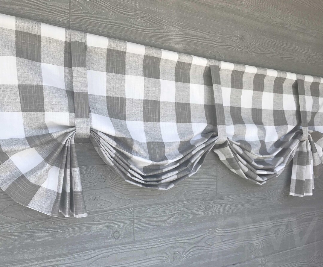 Custom Tailed Balloon Shade Valance With Deep Swags for Single to Wide ...