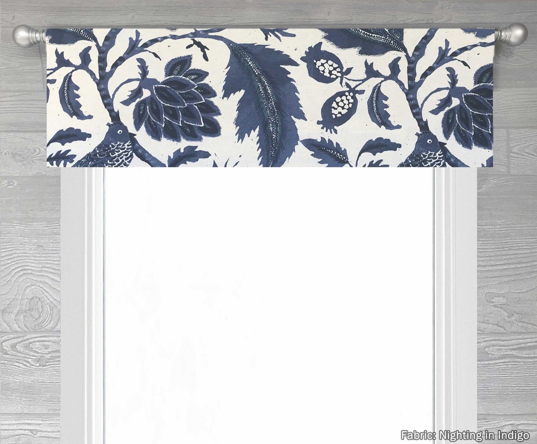 Lined Flat Valance Heavyweight Linen Blend Straight Window Valance ...
