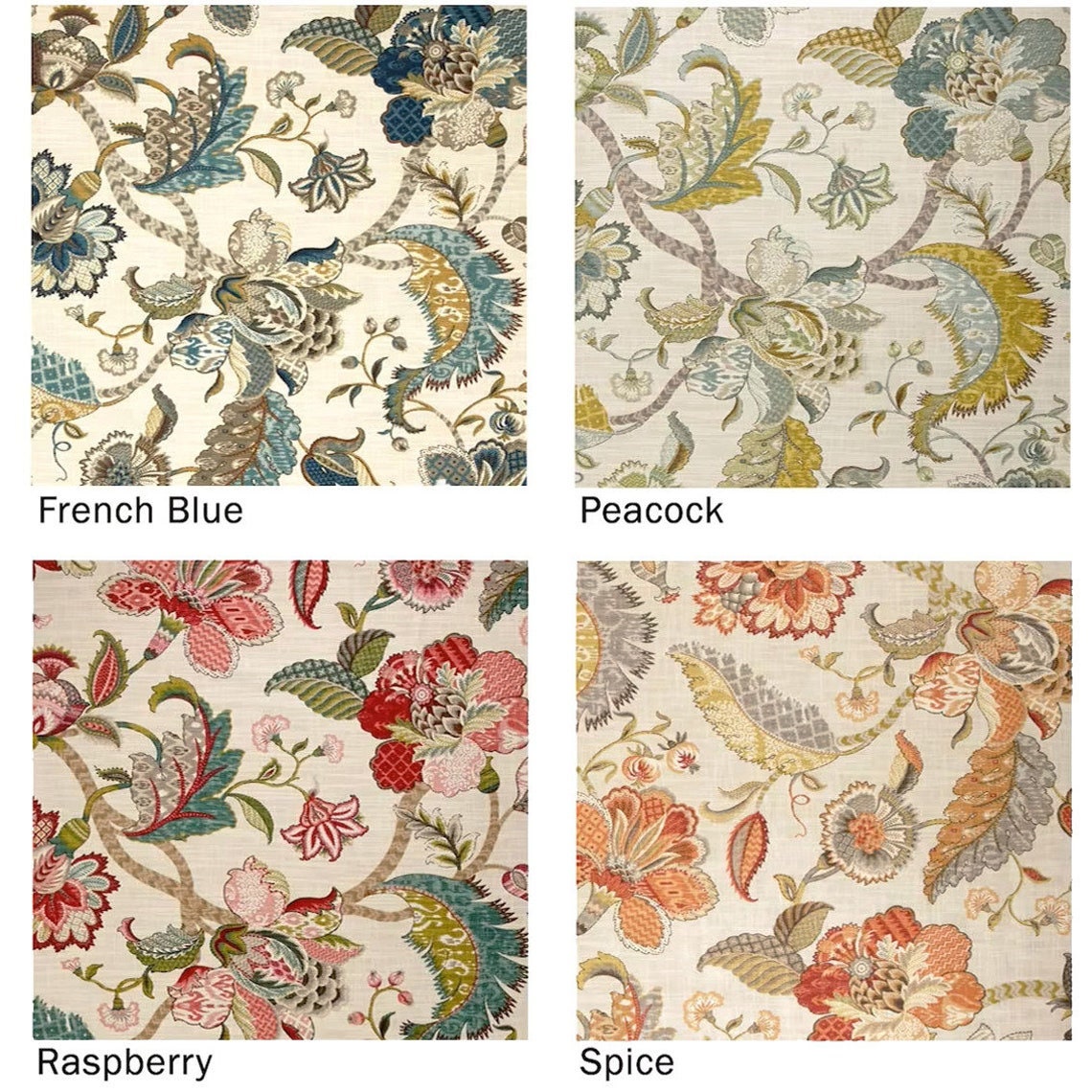 Lined Flat Valance Jacobean Floral Straight Valance Red - Etsy