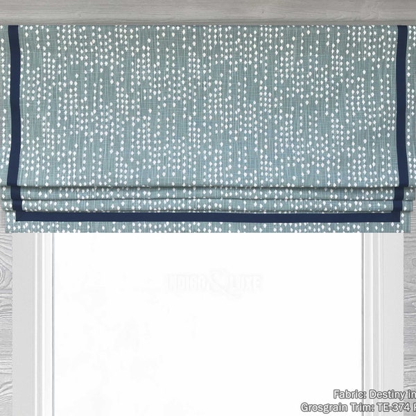 Spa Blue Roman Shade - Etsy