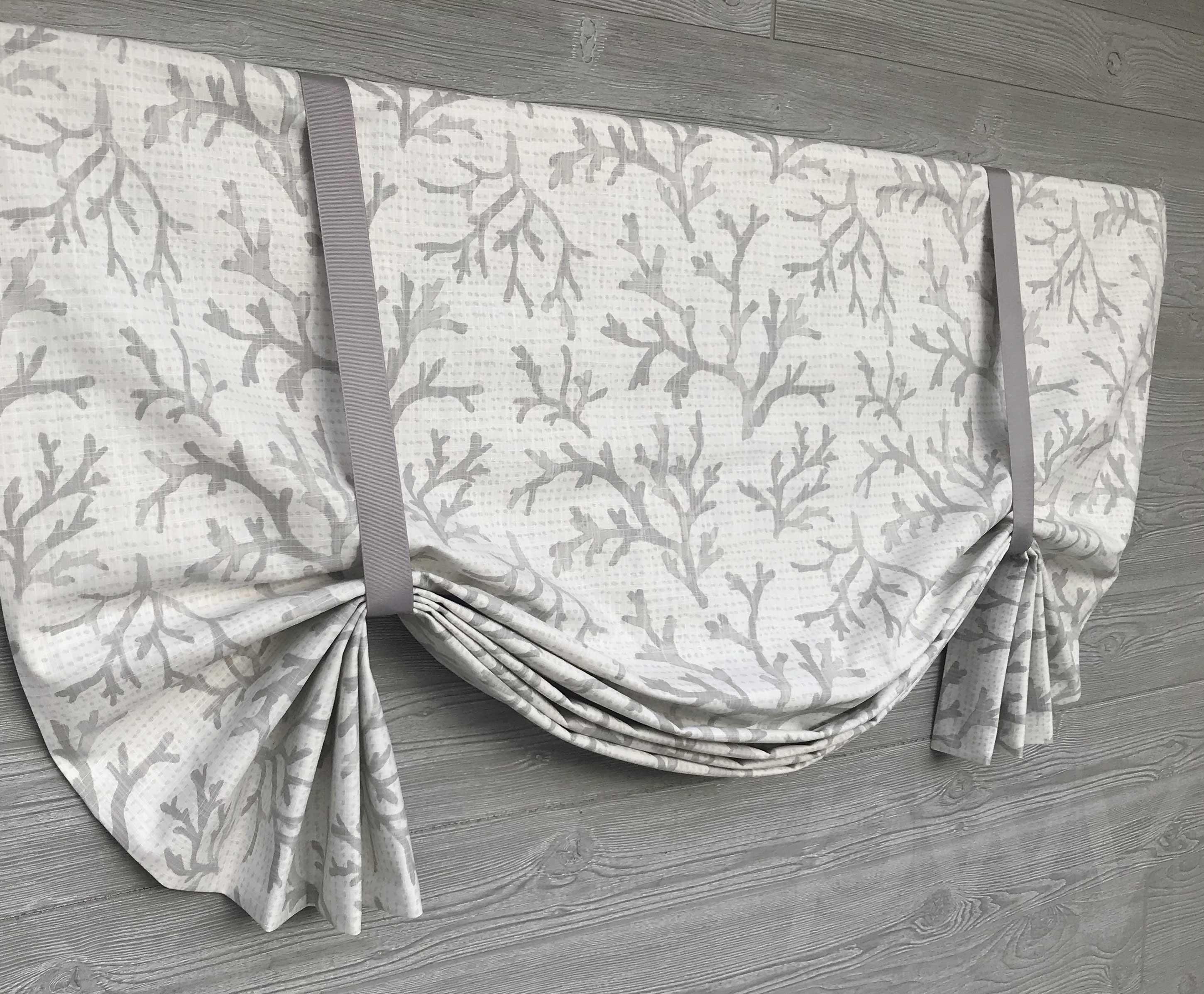 Tailed Balloon Shade Valance With Deep Swags; Single to Extra Wide ...