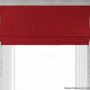 Lined Red Solid Faux (fake) Roman Shade Window Valance; Window Curtain ...