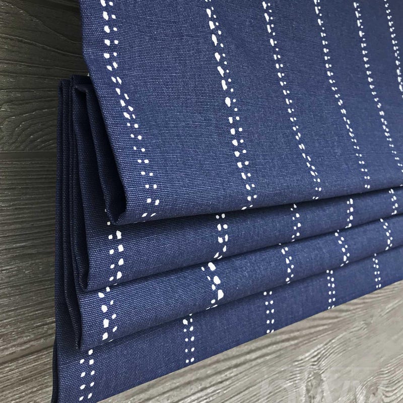 Red and Navy Roman Shade - Etsy