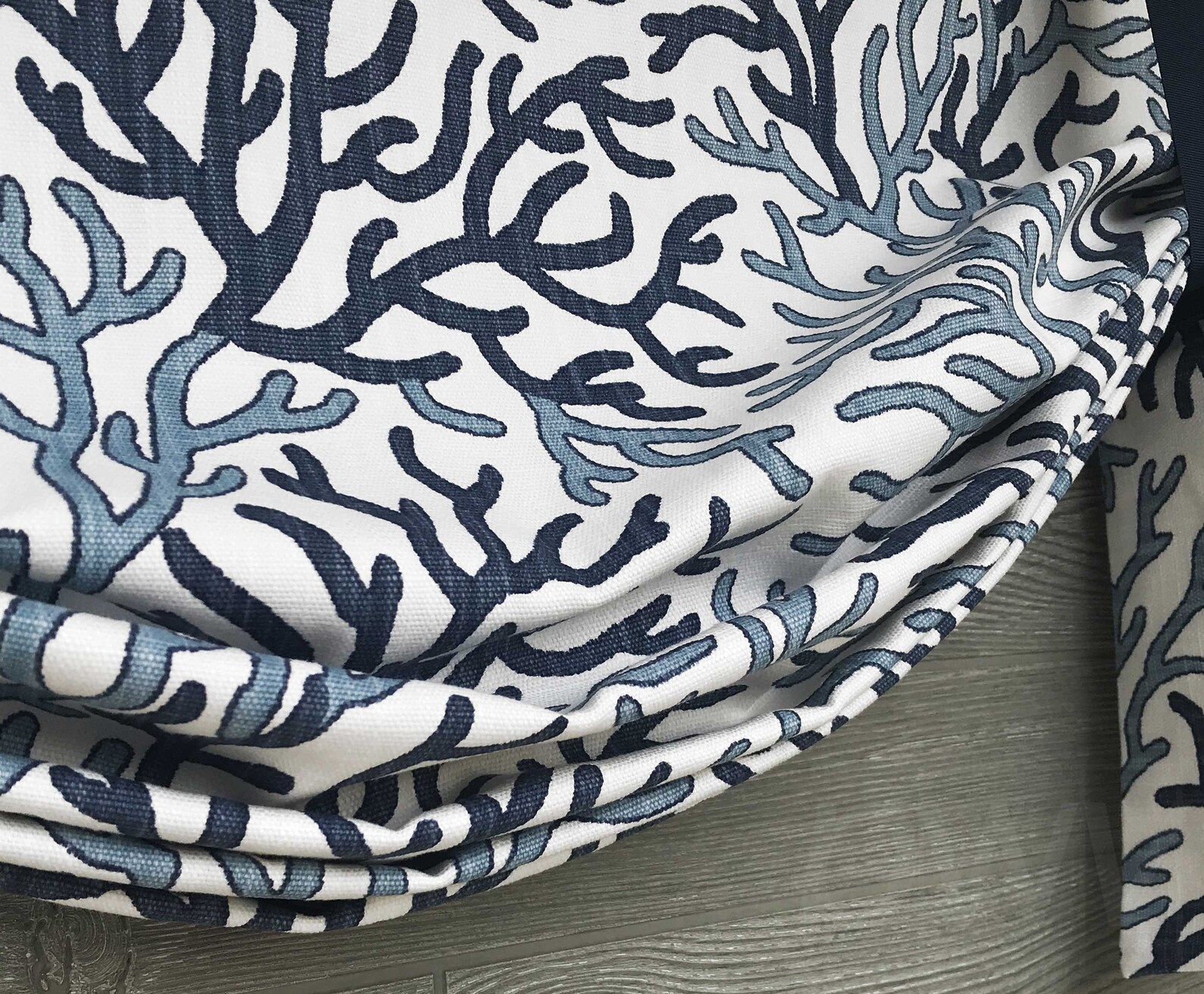 Beach House Custom Tailed Balloon Shade Valance W/ Deep Swags for ...