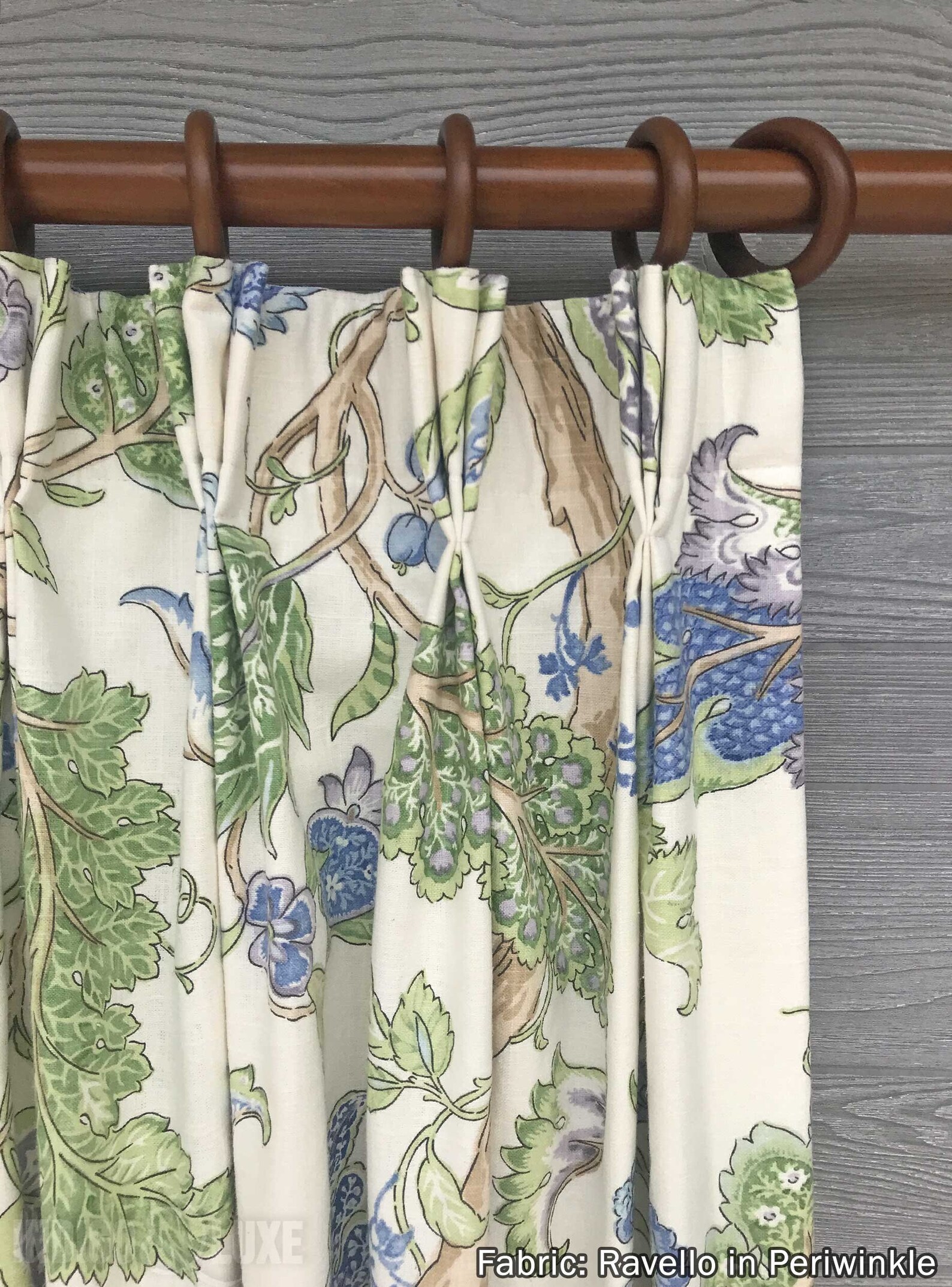 Ravello in Periwinkle Pinch Pleat Drapery Panel Pair 84 96 108 120 ...