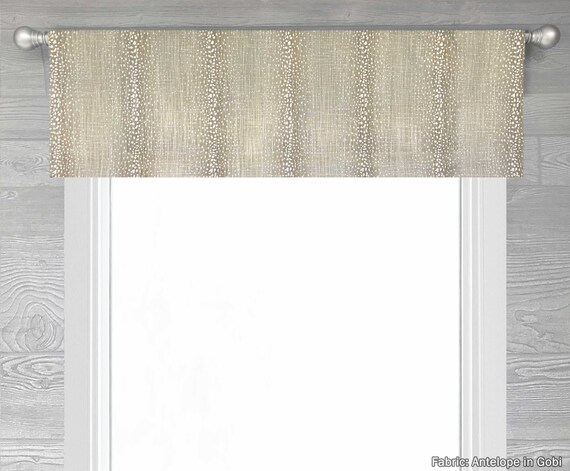 Lined Flat Valance Modern Straight Valance Neutral Stripes - Etsy