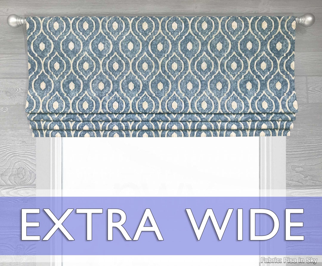 Lined Faux stationary Roman Shade Valance in Beige or Dark - Etsy