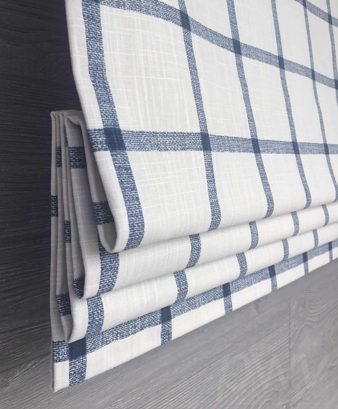 Custom Window Treatment Made With Aaron in Italian Denim Fabric - Etsy