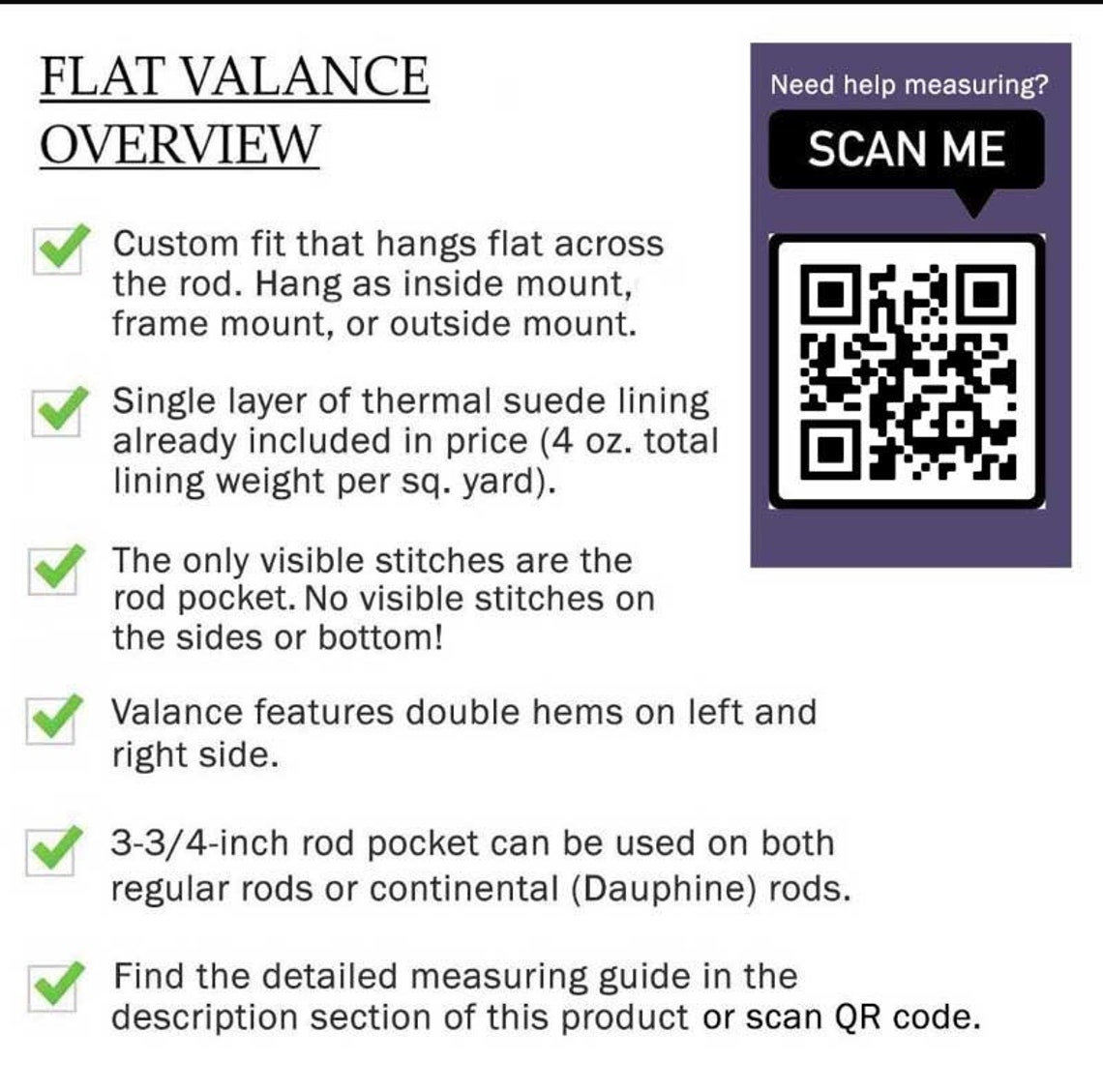 Lined Flat Valance Straight Valance in Light Blue and White - Etsy