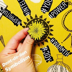 Large Dandelion Brooch: Yellow Enamel Flower Lapel Pin - Etsy