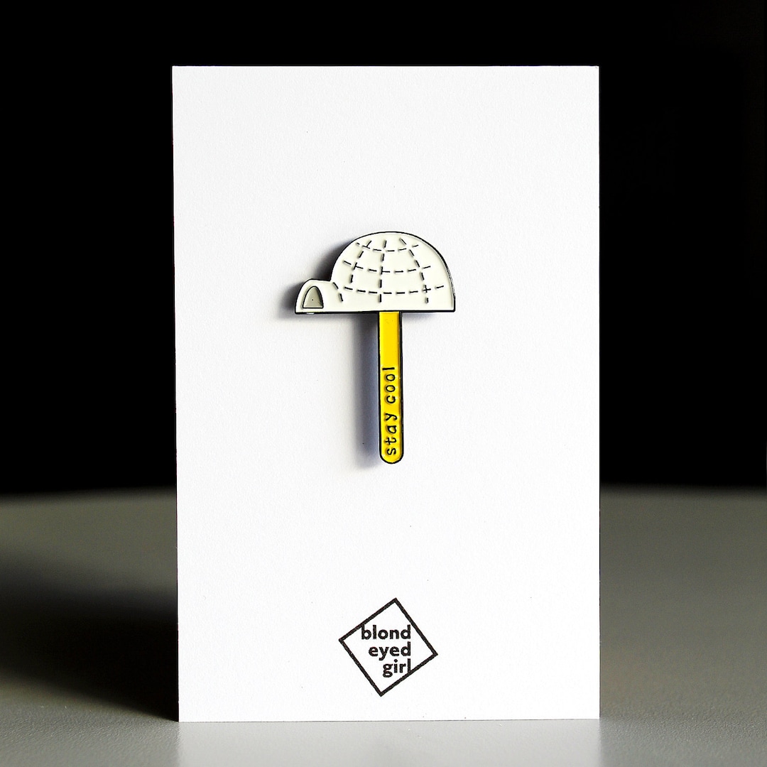 Stay Cool | Anti Climate Change Igloo Ice Lolly Pin | Soft Enamel Pin ...