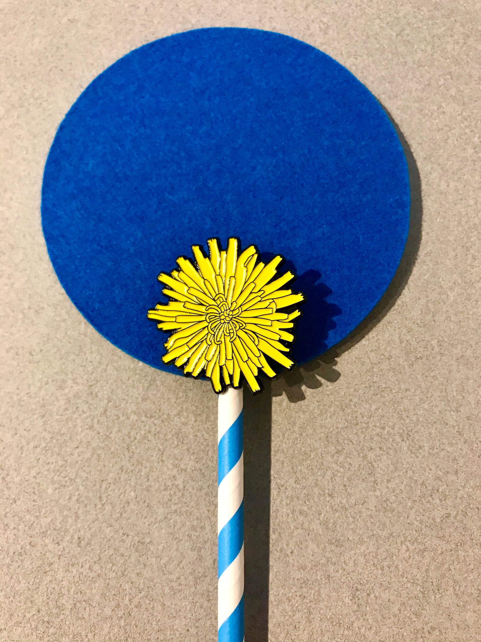 Large Dandelion Brooch Yellow Enamel Badge Enamel Jewelry - Etsy