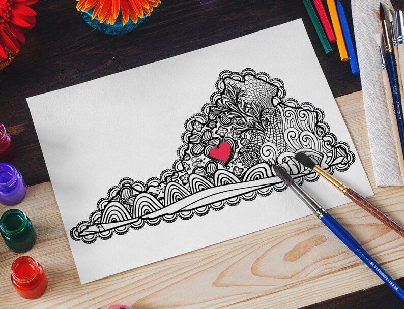 I Heart Virginia Sweet Briar College Coloring Page SBC Vixens Holla ...