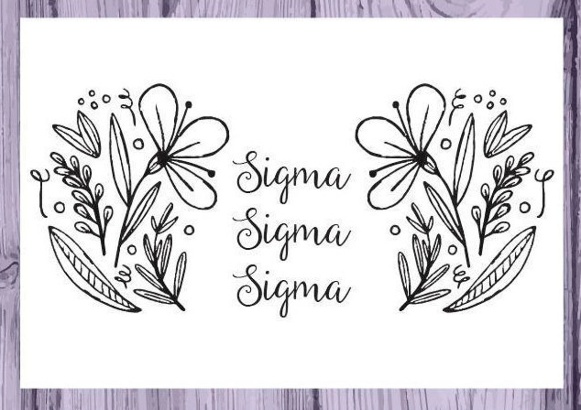 Sigma Sigma Sigma Trisigma Coloring Notecards Sorority | Etsy