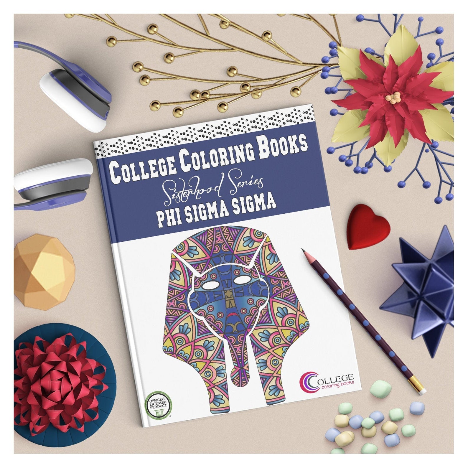 Phi Sigma Sigma Coloring Book Sorority Recruitment Bid Day | Etsy