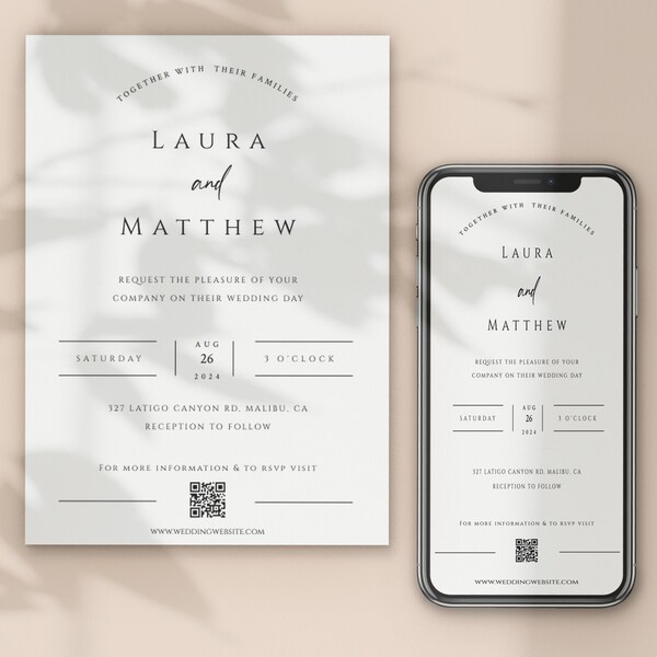 Qr Code Invitation - Etsy