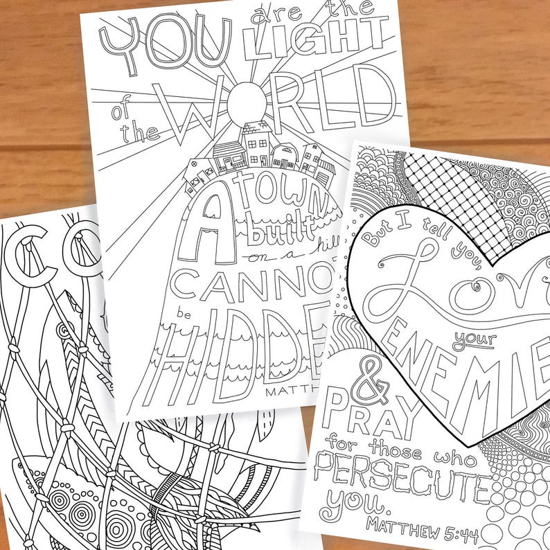 Bible Verse Printable Coloring Page Matthew 516 Instant