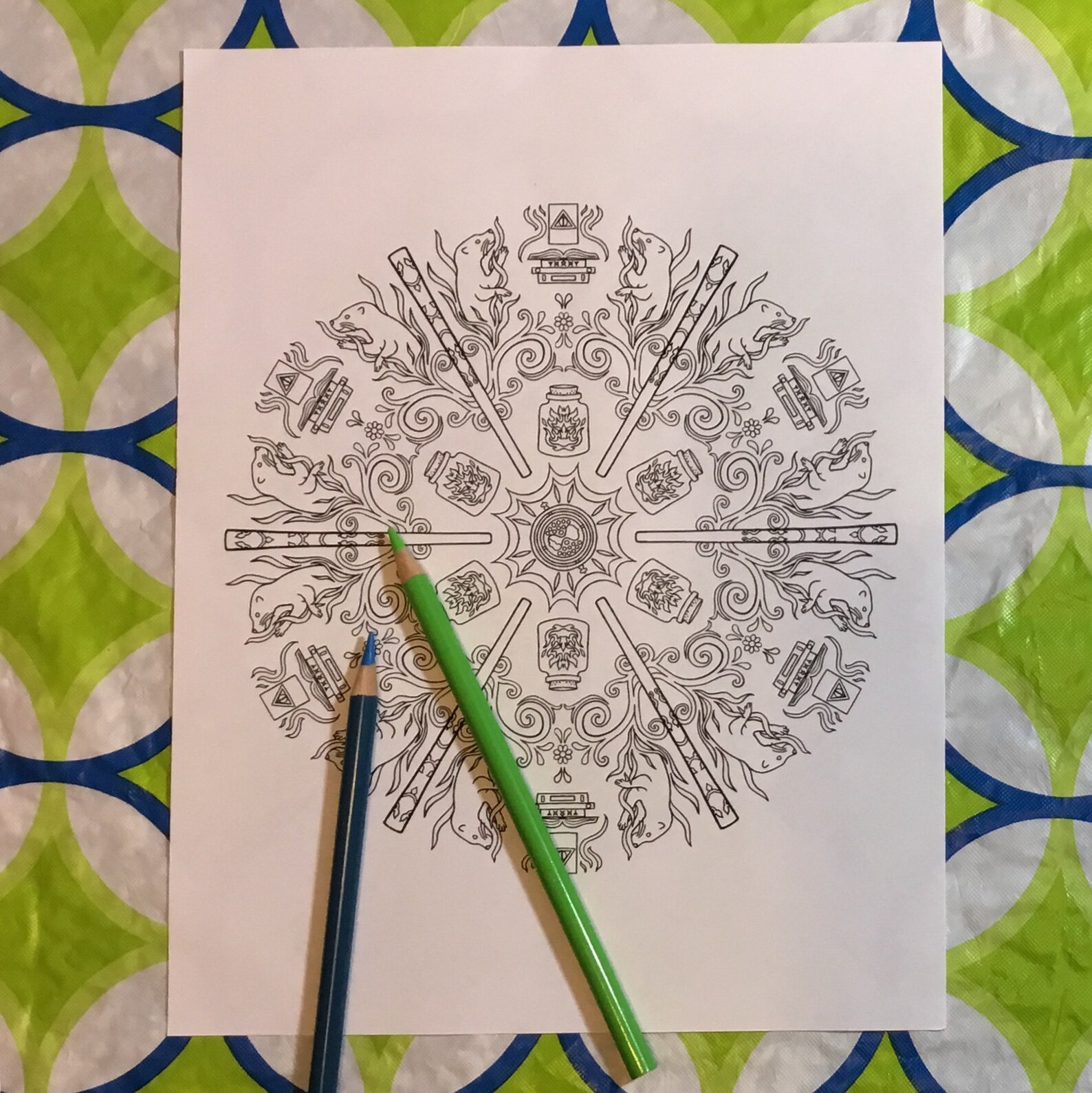 Wizard Mandalas Coloring Pages - Etsy