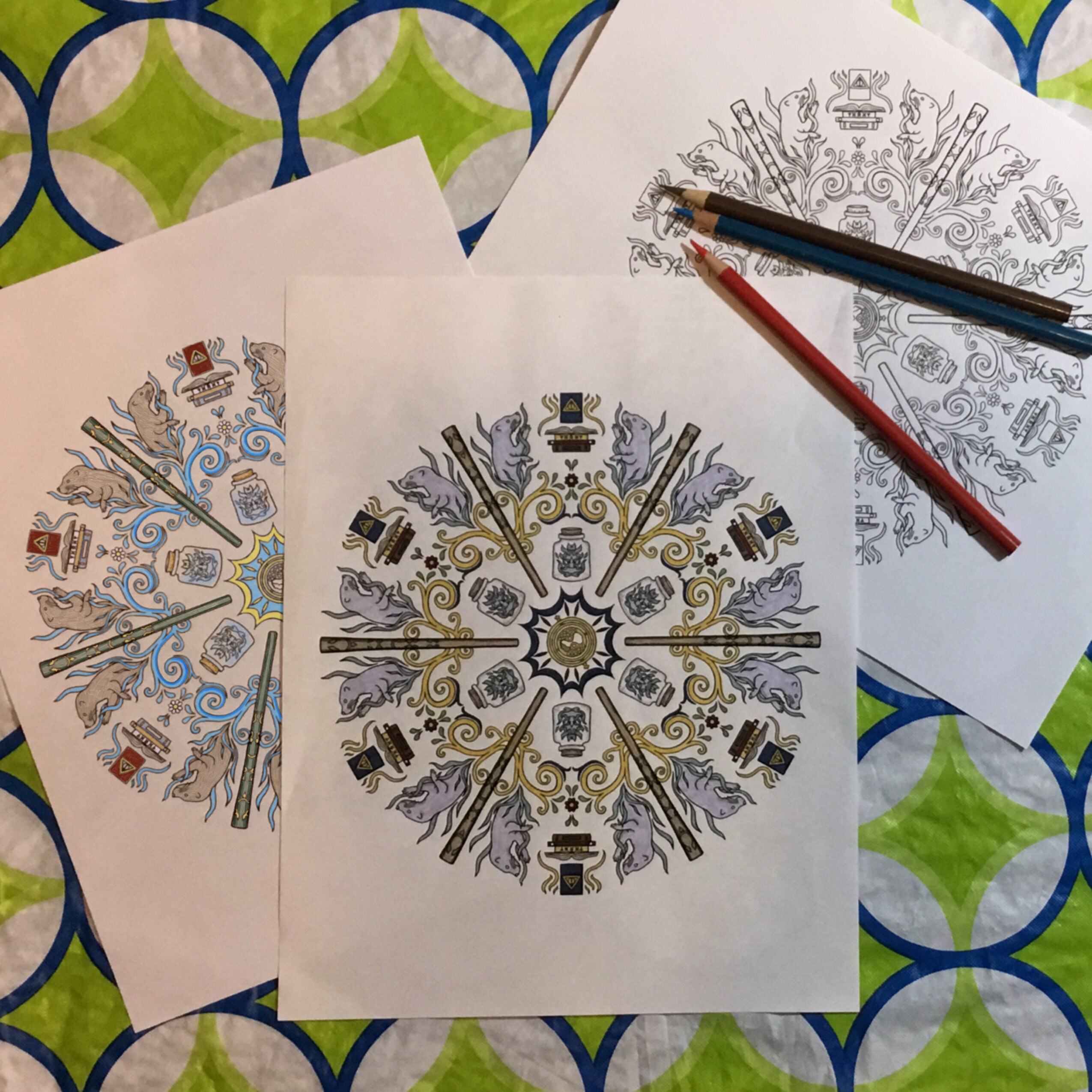 Wizard Mandalas Coloring Pages - Etsy
