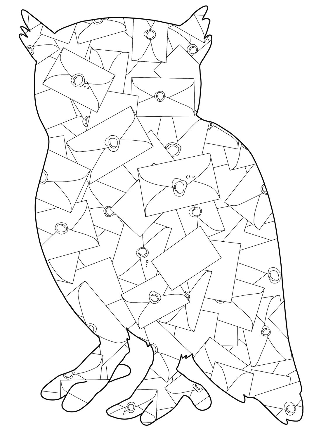 Owls Patterns Coloring Pages - Etsy