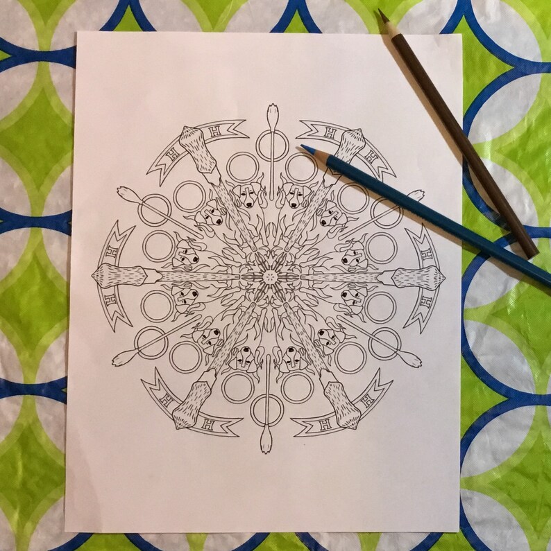 Wizard Mandalas Coloring Pages - Etsy