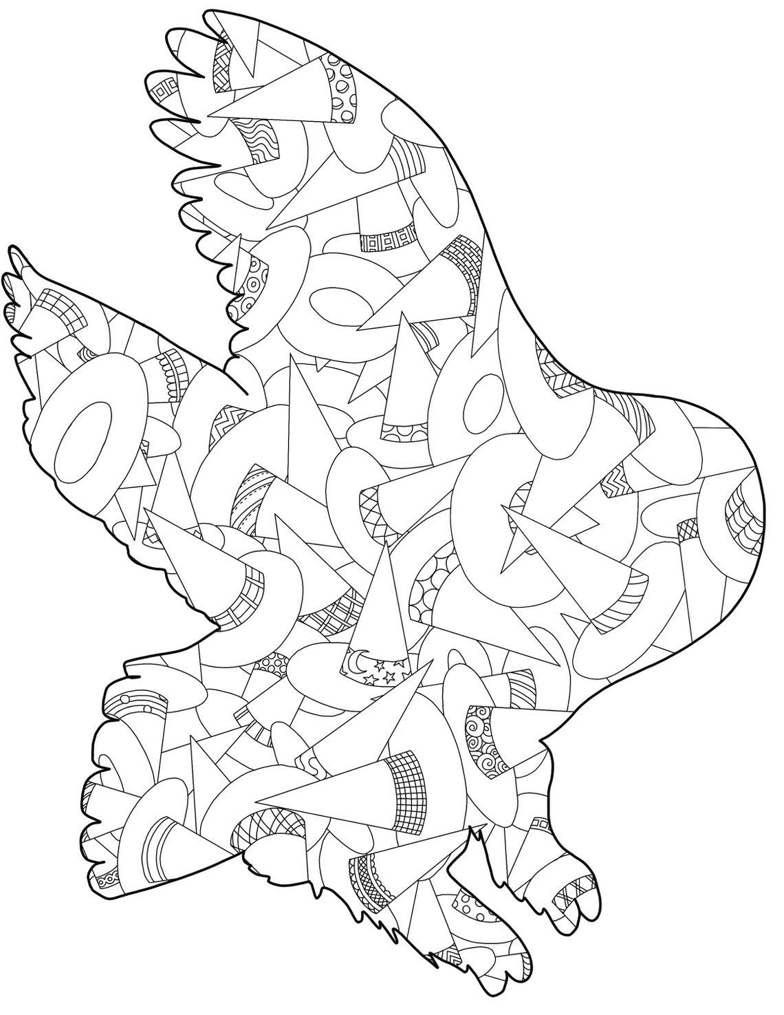 Owls Patterns Coloring Pages - Etsy