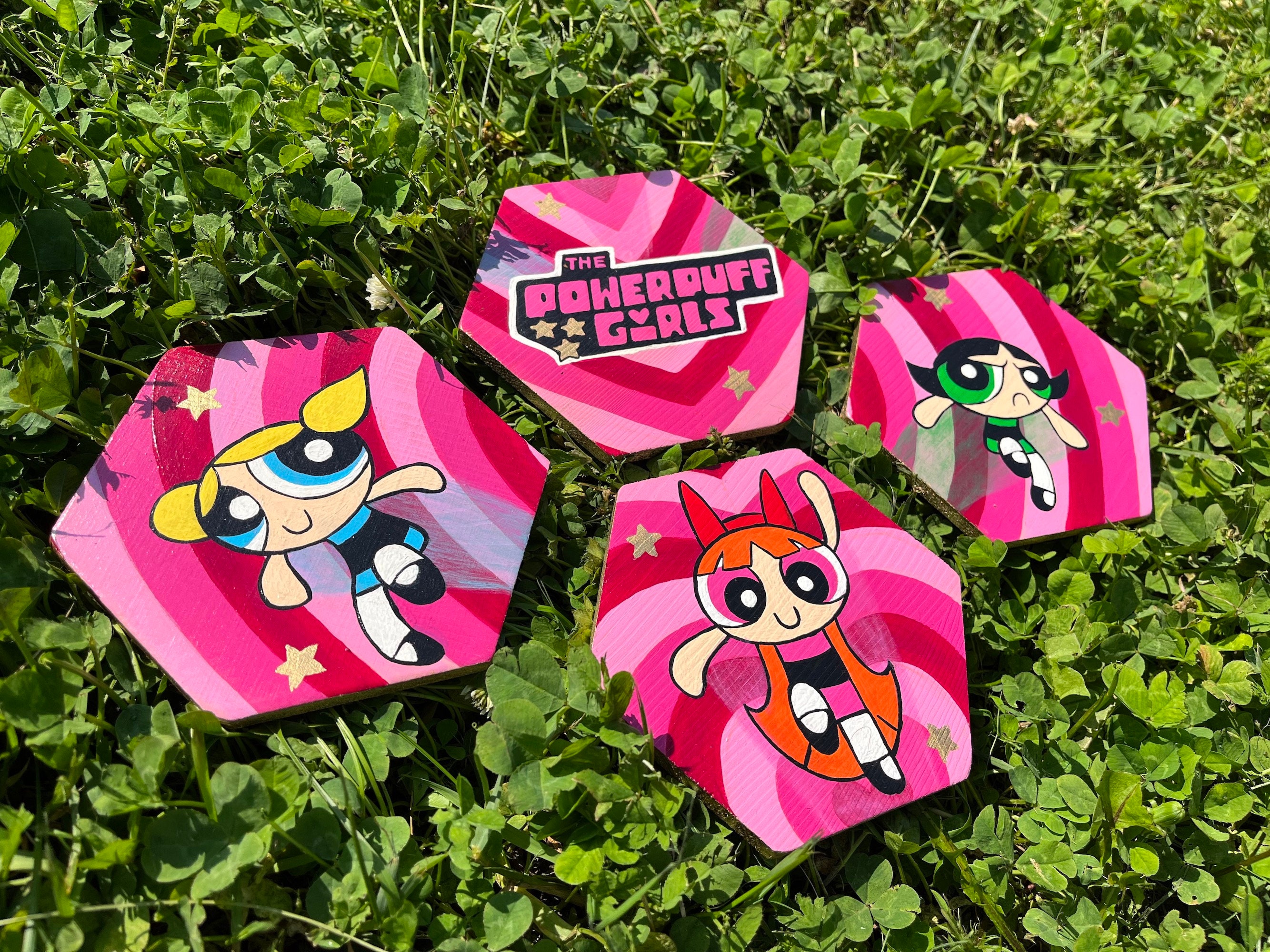 Powerpuff Girls Coasters Super Fun and Cute Home Accessories - Etsy