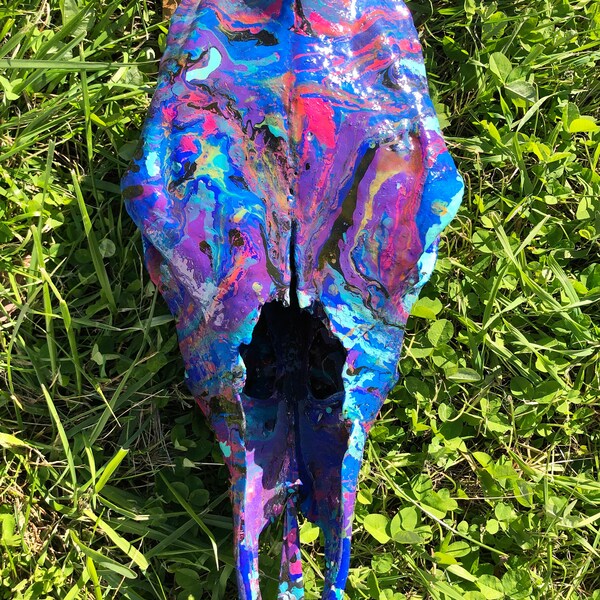 Painted Skull Wall Art - Etsy