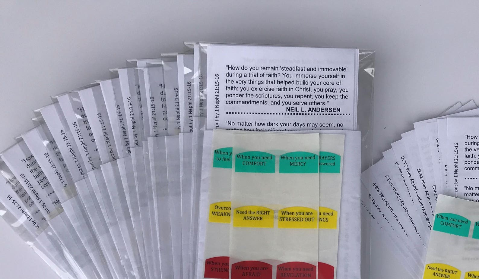 TOPIC TAB Kit —triple Combination Tabs, Quotes, Instructions. Young ...