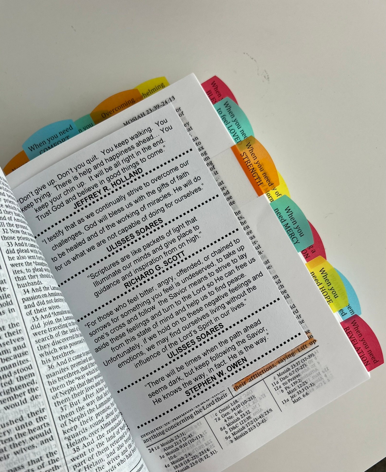 TOPIC TAB Kit —triple Combination Tabs, Quotes, Instructions. Young ...