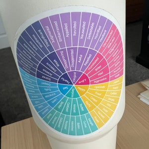 4" Feelings Wheel Sticker Mental Health Decal Emotions Laptop and ...