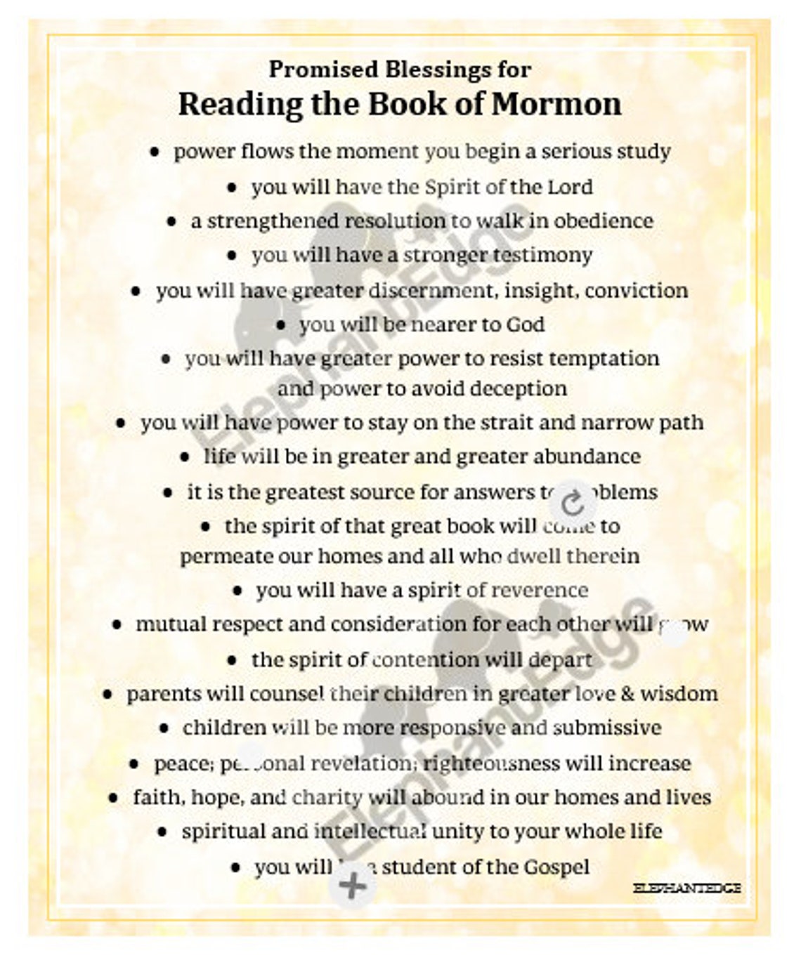 Promised Blessings for Reading the Book of Mormon INSTANT - Etsy
