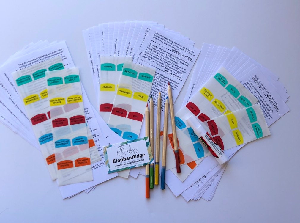 DIY Kit QUAD Topic Tab Set Book of Mormon, Doctrine and Covenants, Old ...