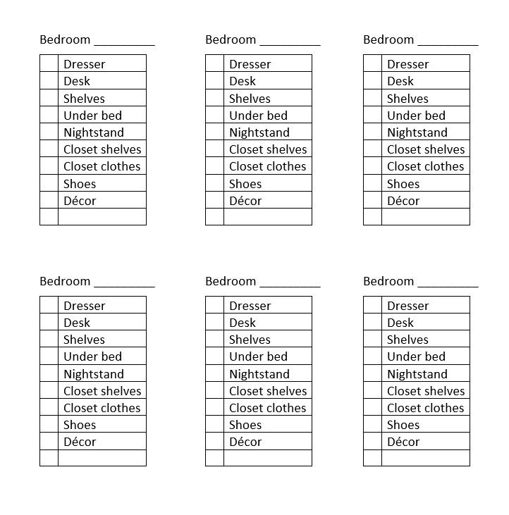 DECLUTTER Home Clean List Organizing INSTANT DOWNLOAD With Tips and ...