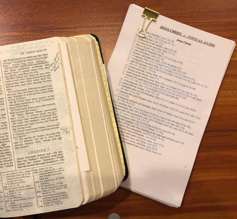 Jesus Christ Topical Guide Reference Sheet Study Sheet INSTANT - Etsy