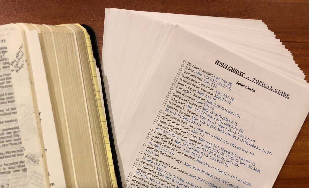 Jesus Christ Topical Guide Reference Sheet Study Sheet INSTANT - Etsy