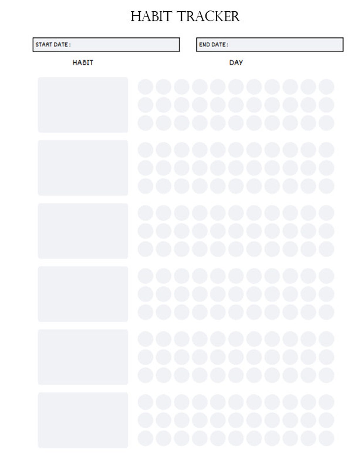 HABIT TRACKER Printable, Digital, Download 4 Pages Included - Etsy