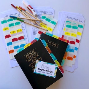 DIY Kit QUAD Topic Tab Set Book of Mormon, Doctrine and Covenants, Old ...