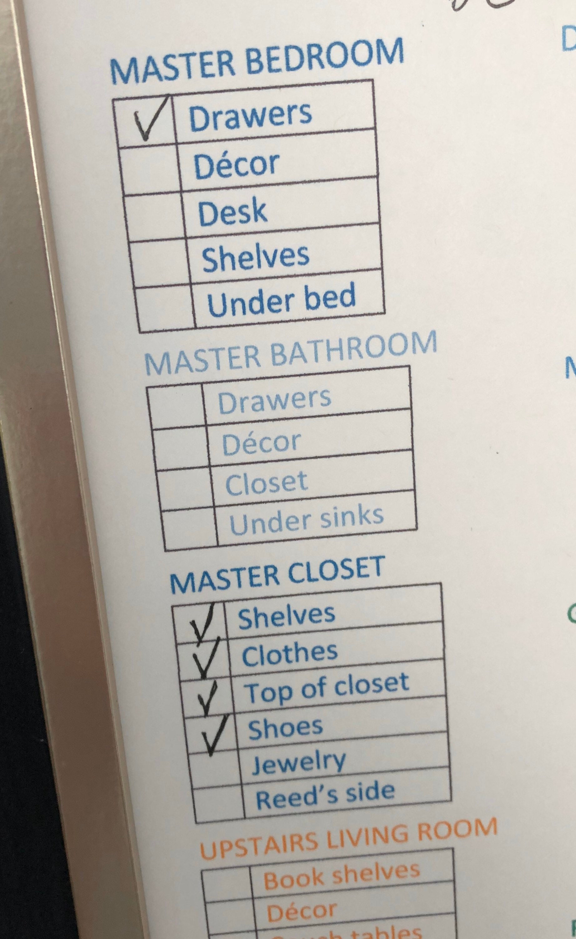 DECLUTTER Home Clean List Organizing INSTANT DOWNLOAD With Tips and ...