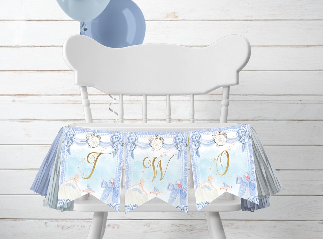 Watercolor Princess High Chair 'TWO ' Banner | INSTANT DOWNLOAD ...