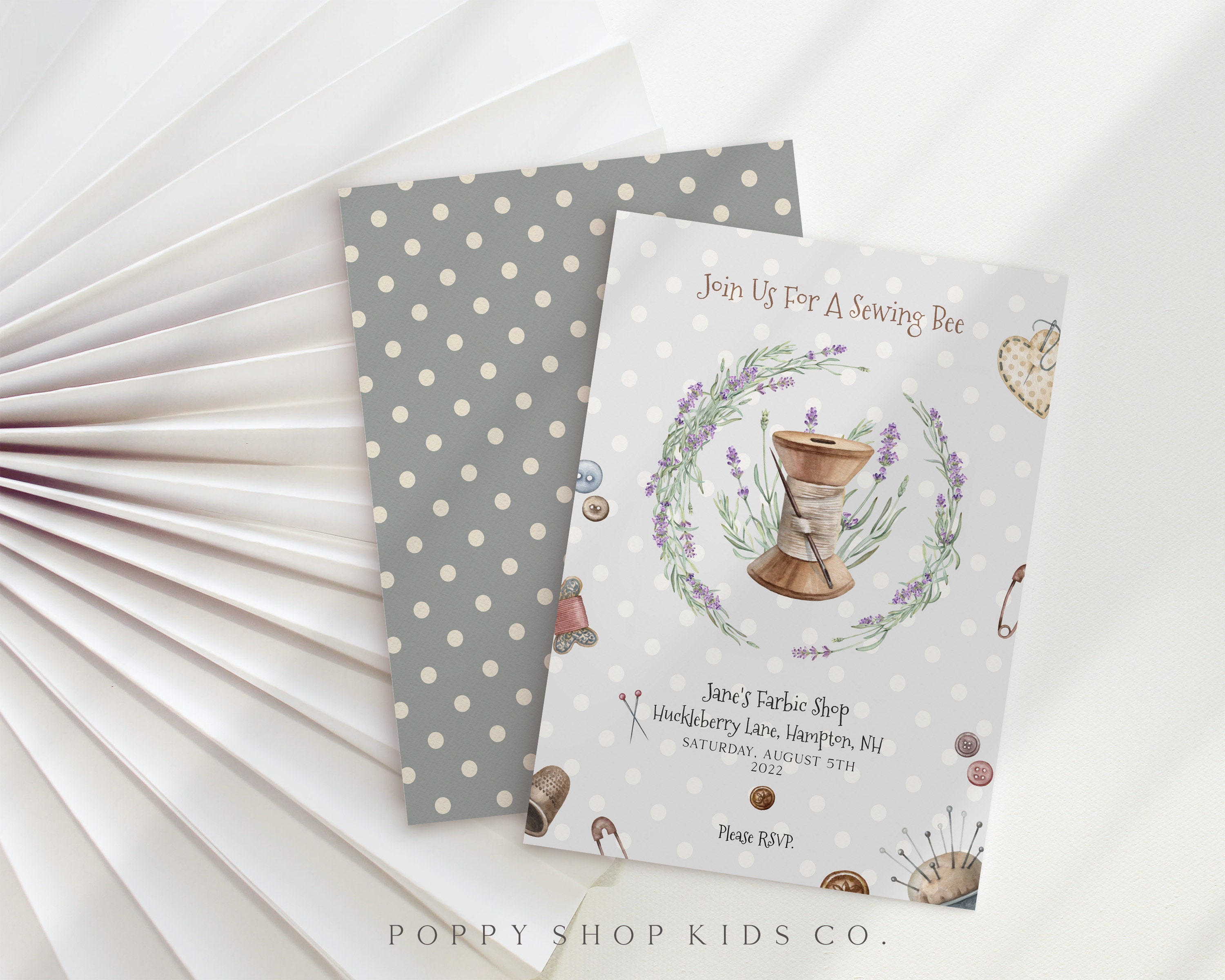 Sewing Party, Quilting Bee Invitation | Fully Editable INSTANT DOWNLOAD ...