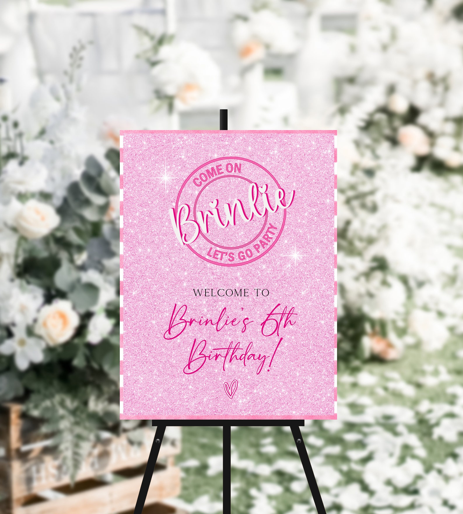 Pink Sparkle Birthday Bundle | Birthday Décor Party Printable Template ...
