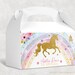 Rainbow Unicorn Birthday Gable Box Label | Rainbow Sparkle Floral ...